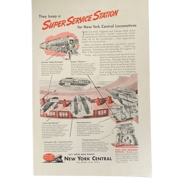 New York Central | Art | Vintage 945 Newyork Central Super Service ...